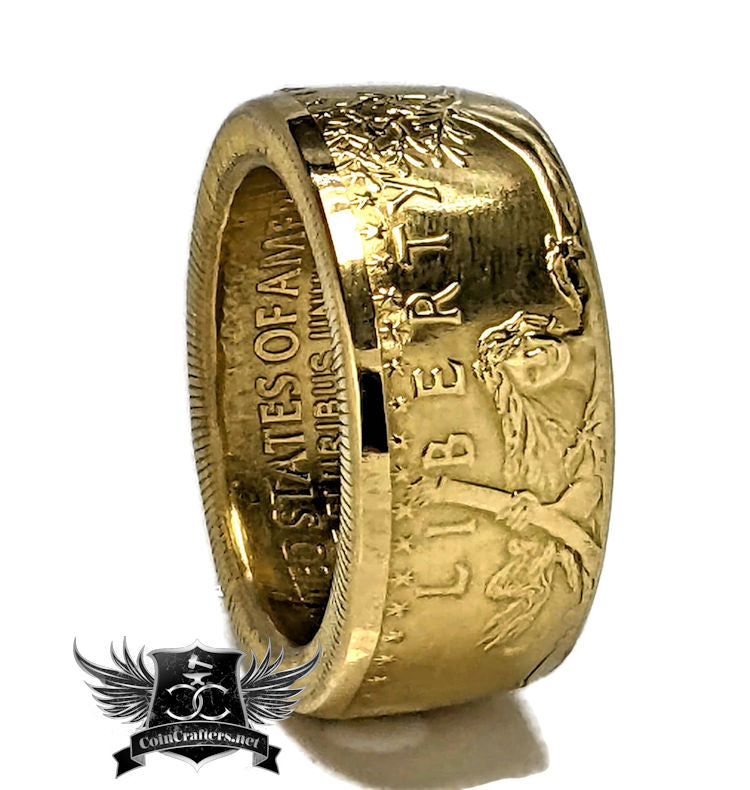 2023 American Gold Eagle Coin Ring - 22k Solid Gold! | Hand-crafted ...